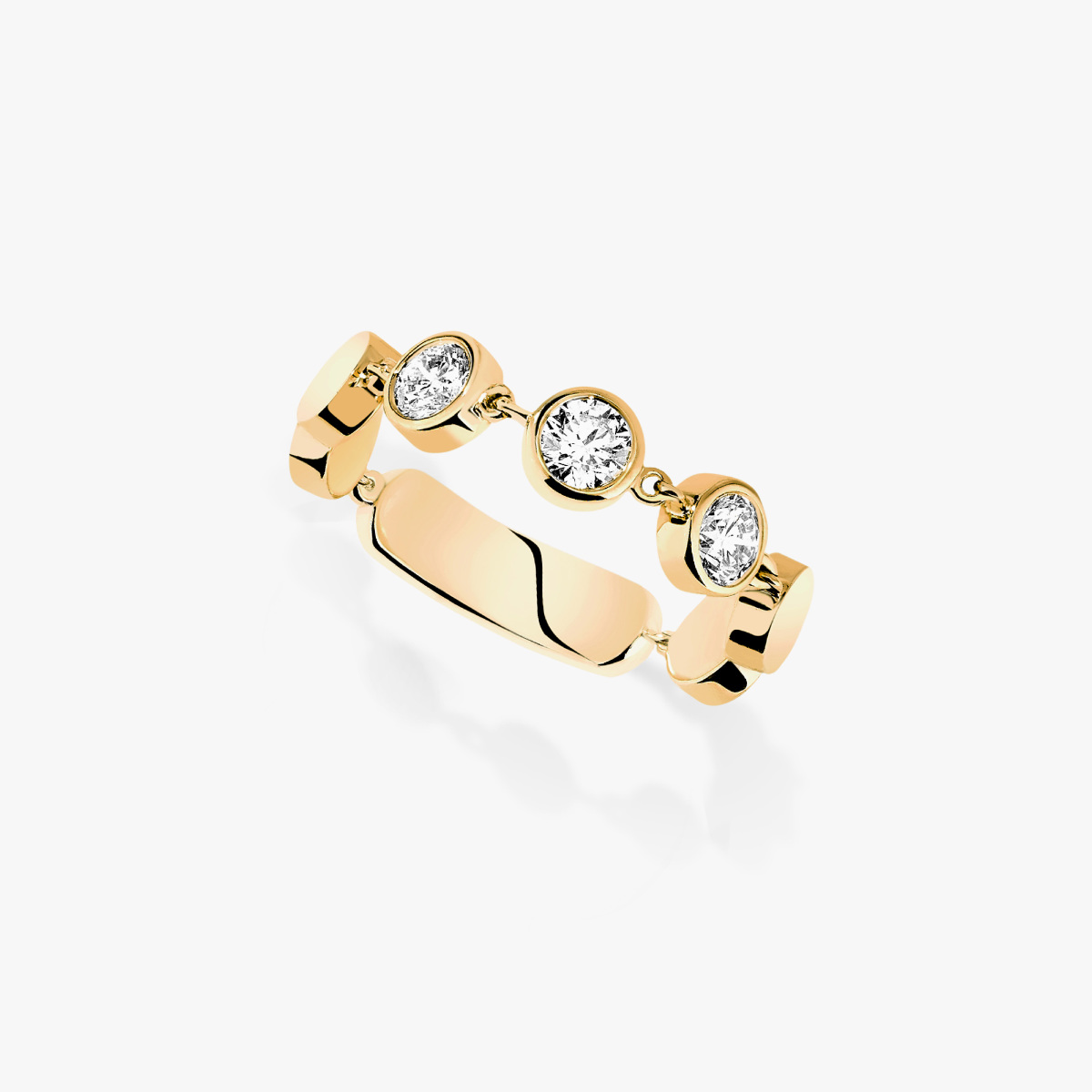 Messika Boutique Riyadh: D-Vibes MM Yellow Gold Diamond Ring - Luxferity
