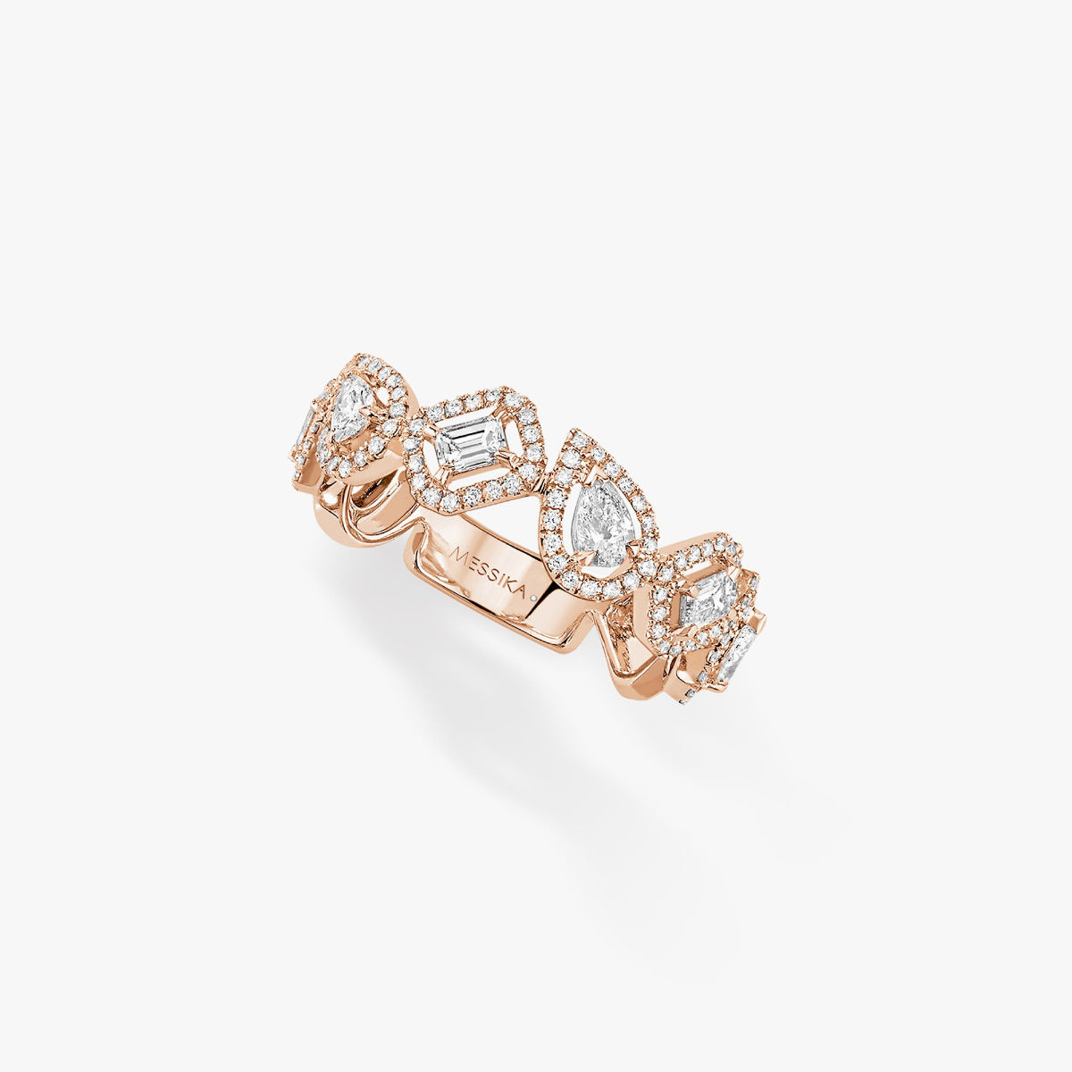Messika Boutique Riyadh: My Twin Wedding Pink Gold Diamond Ring - Luxferity