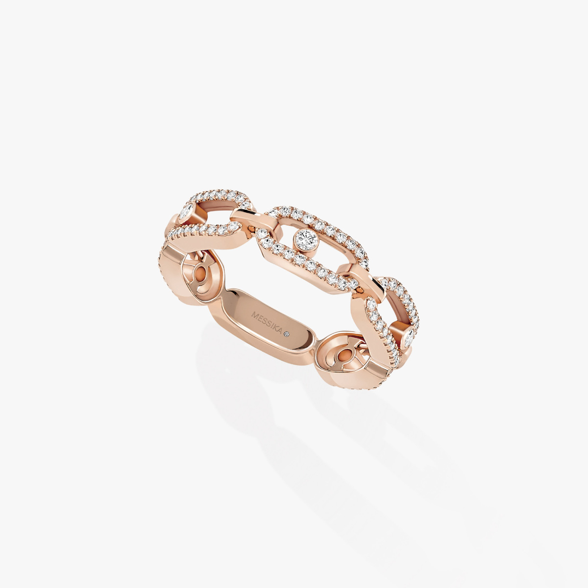 Messika Boutique Doha Vendôme: Move Link Multi Pavée Pink Gold Ring ...