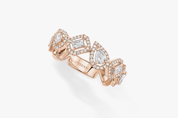 Messika Boutique Riyadh: My Twin Wedding Pink Gold Diamond Ring - Luxferity